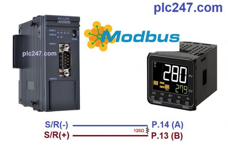 [Tutorial] PLC Keyence & E5CC Omron Modbus-RTU via RS485 - plc247.com