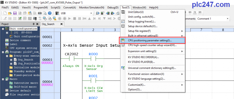 [Tutorial] Keyence KV5500 & Yaskawa Servo "ORG Search" - plc247.com