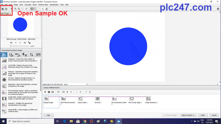 [LabView] Circle Detection - plc247.com