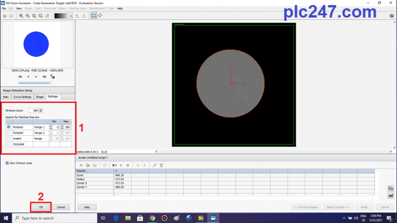 [LabView] Circle Detection - plc247.com