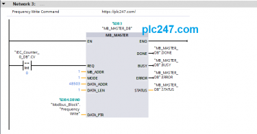 ATV312 Schneider "Modbus RTU" Siemens S7-1200 Tutorial - plc247.com