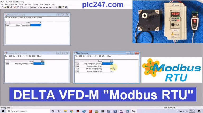 DELTA VFD-M "Modbus RTU" via Modbus Poll - plc247.com