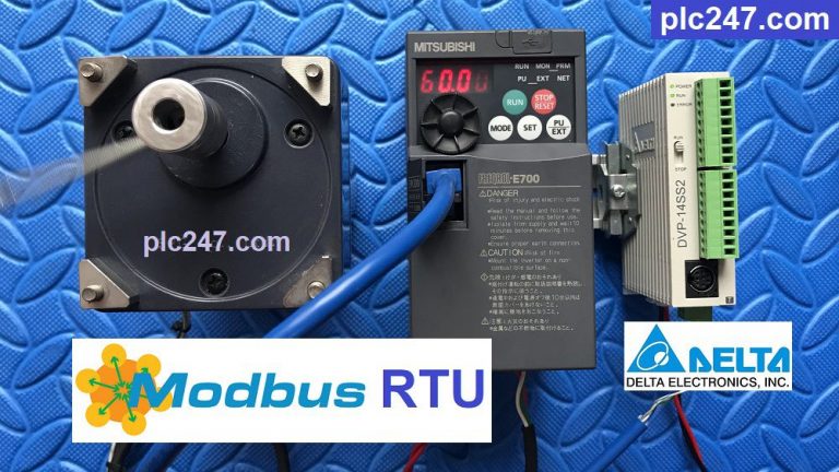 DELTA DVP 14SS2 "Modbus RTU" FR E720 Mitsubishi VFD - plc247.com