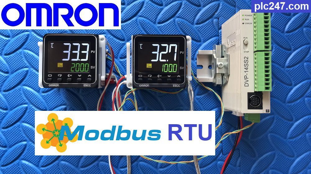 DELTA DVP 14SS2 "Modbus RTU" Omron E5CC Tutorial - plc247.com