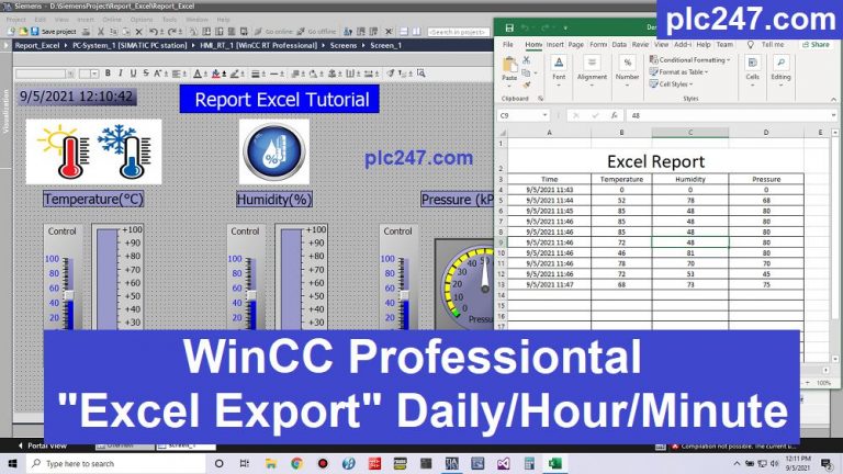[Share Code] WinCC Pro Excel Report Daily/Hour/Minute - plc247.com