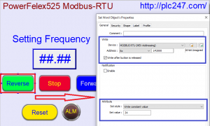 Weintek MT8071iE "Modbus RTU" PowerFlex 525 VFD - plc247.com