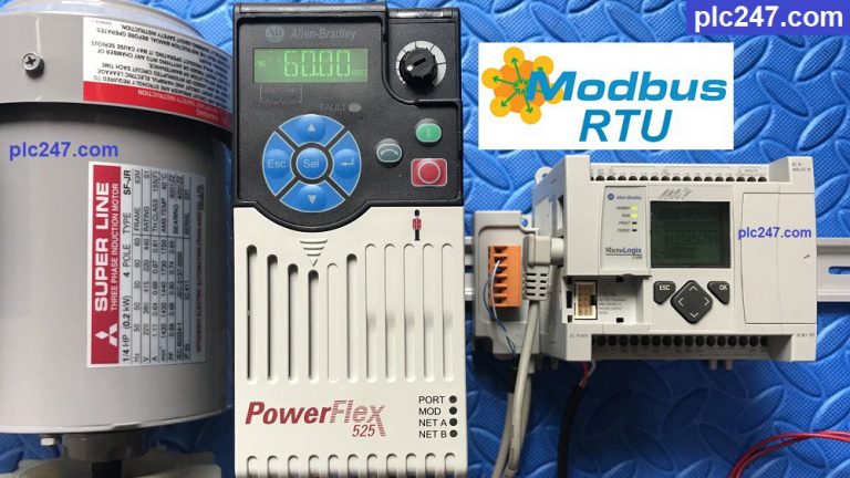 Micrologix 1100 "Modbus RTU" PowerFlex 525 Tutorial - plc247.com