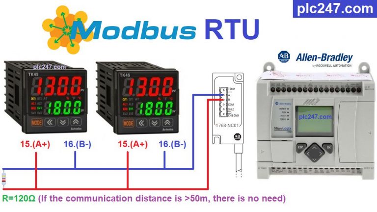 MicroLogix 1100 “Modbus RTU” Autonics TK4S Tutorial - plc247.com