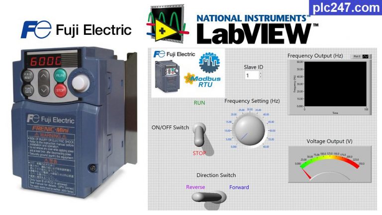 LabView "Modbus RTU" FUJI Frenic Tutorial - plc247.com