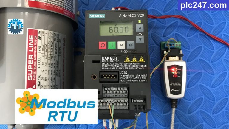 Sinamics V20 "Modbus RTU" via Modbus Poll - plc247.com