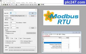 Sinamics V20 "Modbus RTU" via Modbus Poll - plc247.com
