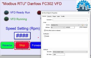 Weintek MT8071iE "Modbus RTU" Danfoss FC302 Tutorial - plc247.com