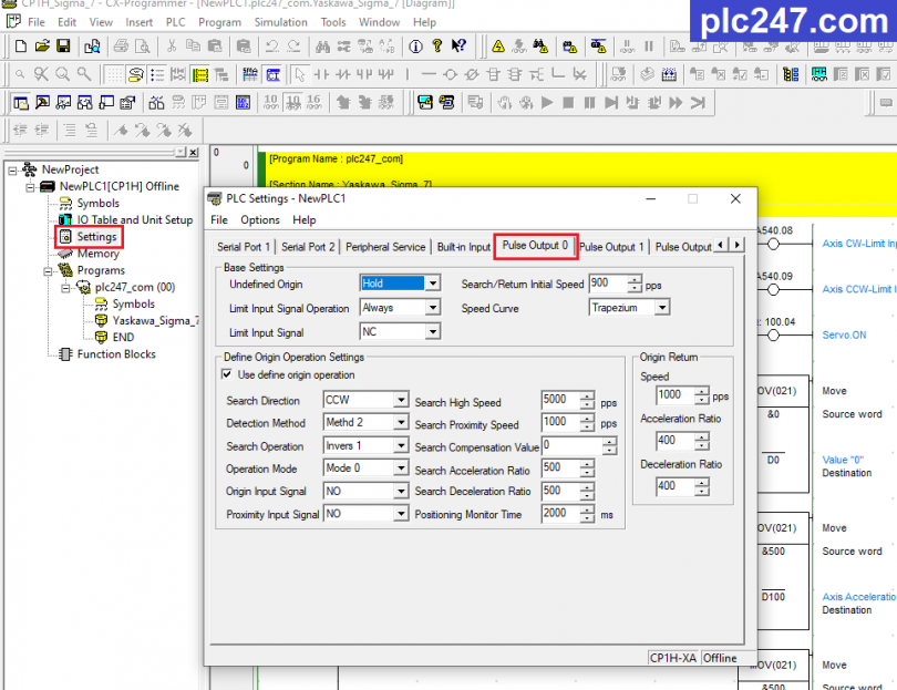 PLC Omron "Servo Control" Delta B2 Tutorial - plc247.com