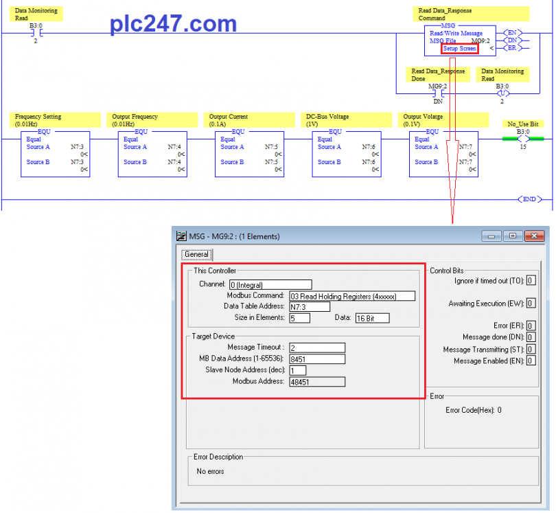 MicroLogix 1400 "Modbus RTU" DELTA MS300 Tutorial - plc247.com