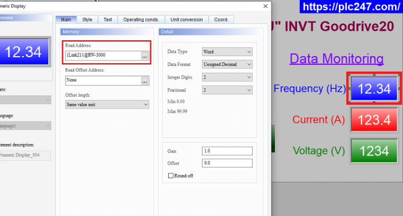 Delta HMI "Modbus RTU" INVT GD20 Inverter Tutorial - plc247.com