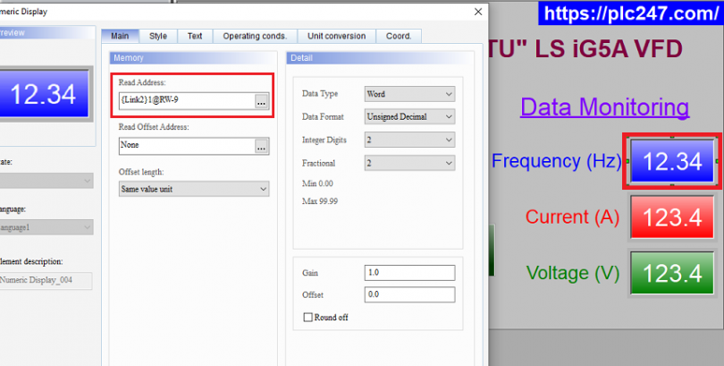 Delta HMI "Modbus RTU" LS iG5A Inverter Tutorial - plc247.com