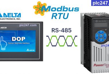 PLC Delta "Modbus RTU" Hitachi NE-S1 Tutorial - plc247.com