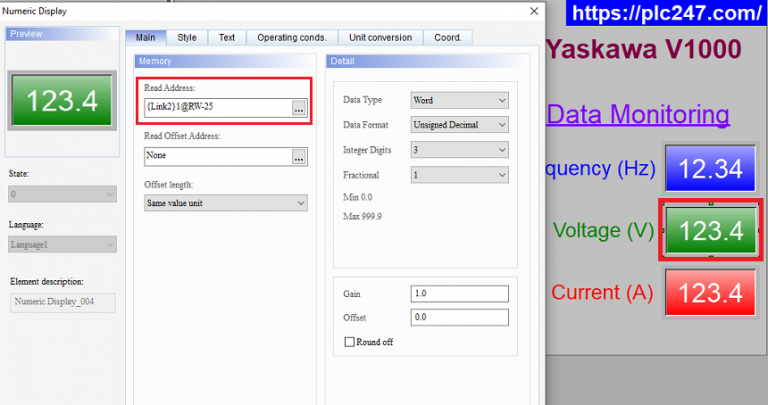 Delta HMI "Modbus RTU" Yaskawa V1000 Tutorial - plc247.com