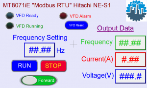 Weintek MT8071iE "Modbus RTU" Hitachi NE S1 Tutorial - plc247.com