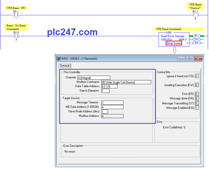 MicroLogix 1400 "Modbus RTU" Hitachi NE S1 Tutorial - plc247.com