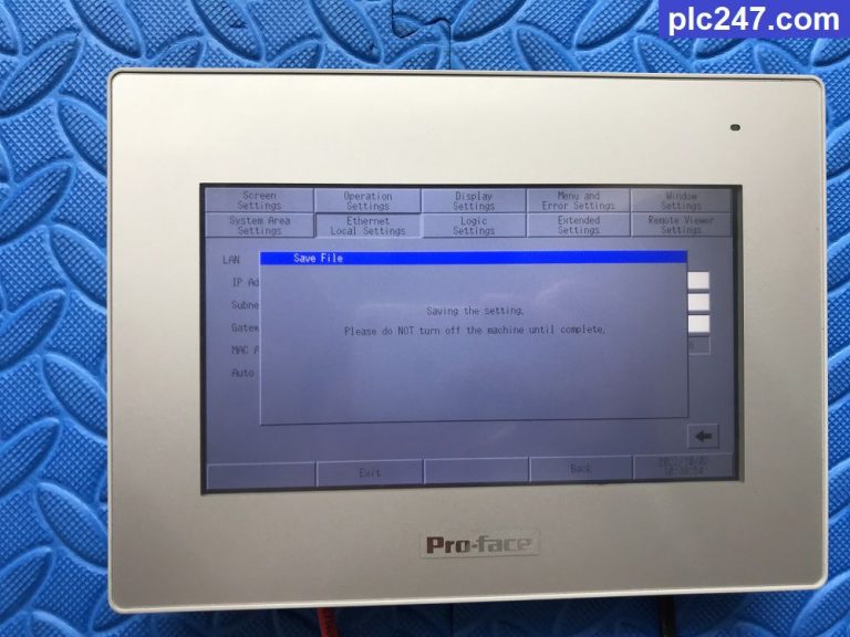 Proface HMI Set "IP Address" Tutorial - plc247.com