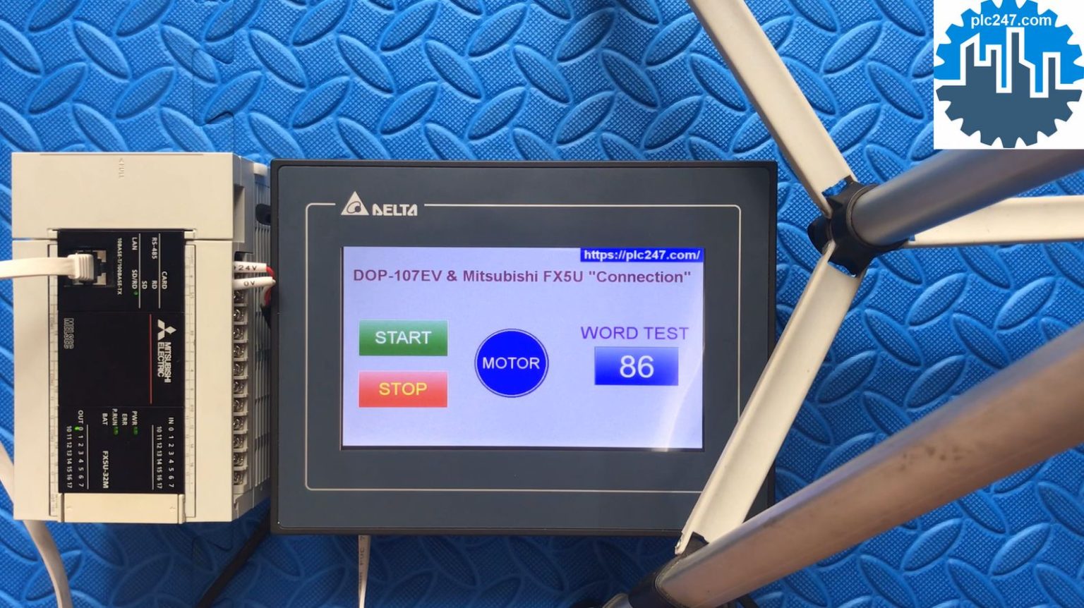 HMI Delta & Mitsubishi FX5U "Communication" Tutorial - plc247.com