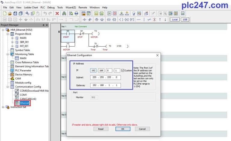 Samkoon Hmi And Inovance H3u Ethernet Connection Tutorial