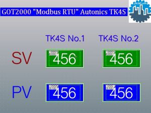 Mitsubishi HMI "Modbus RTU" Autonics TK4S Tutorial - plc247.com