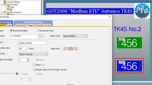 Mitsubishi HMI "Modbus RTU" Autonics TK4S Tutorial - plc247.com
