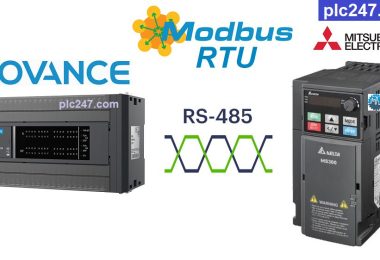 PLC Keyence "Modbus RTU" Inovance MD200 Tutorial - plc247.com