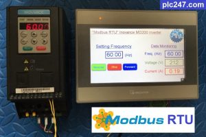 HMI Weintek "Modbus RTU" Inovance MD200 Tutorial - plc247.com