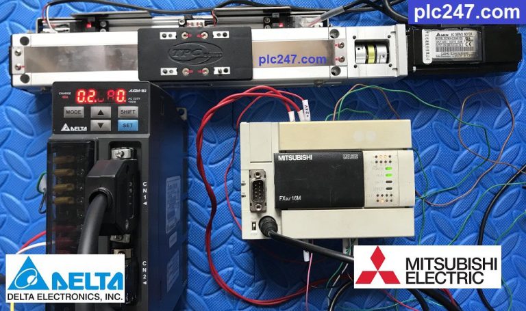 Mitsubishi FX3U "Servo Control" Delta B2 Tutorial - plc247.com
