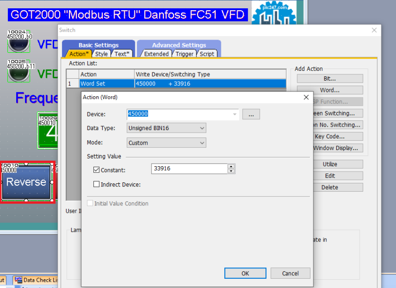 Mitsubishi Hmi Modbus Rtu Danfoss Fc51 Tutorial