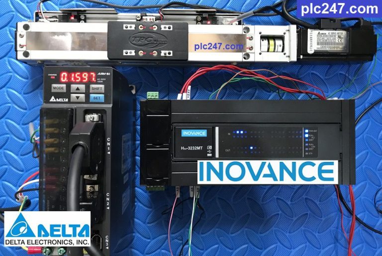 PLC Inovance "Servo Control" Delta B2 Tutorial - plc247.com
