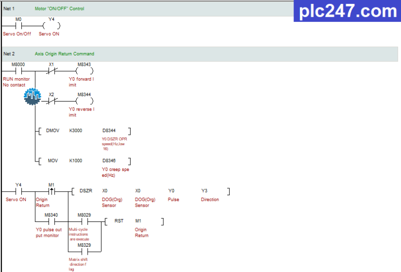 PLC Inovance "Servo Control" Delta B2 Tutorial - plc247.com