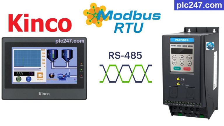 HMI Kinco "Modbus RTU" Inovance MD200 Tutorial - plc247.com