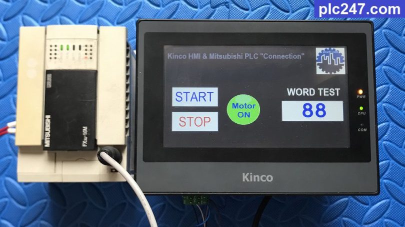 Kinco HMI & Mitsubishi FX3U "Communication" Tutorial - plc247.com