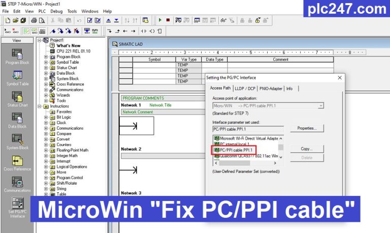 Fix "No PC/PPI in STEP 7 MicroWin" Siemens - plc247.com