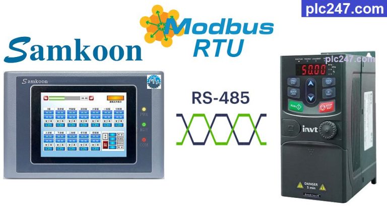 Samkoon HMI "Modbus RTU" INVT GD20 Tutorial - plc247.com
