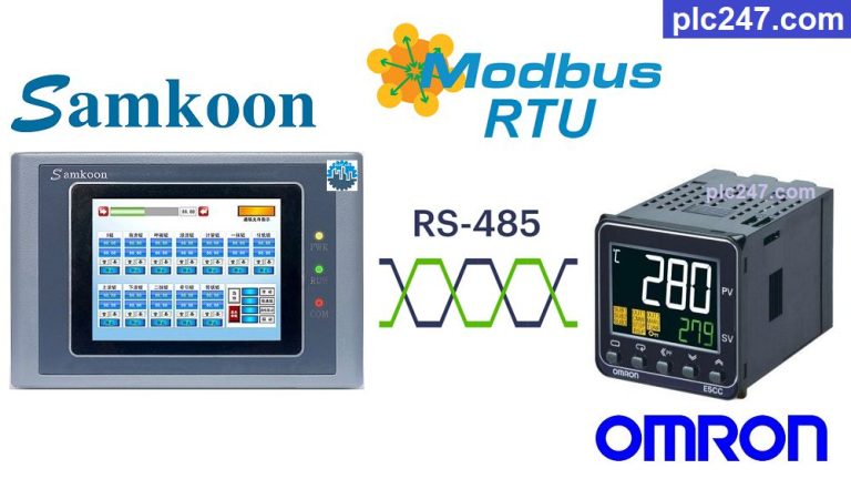 Samkoon HMI "Modbus RTU" Omron E5CC Tutorial - plc247.com