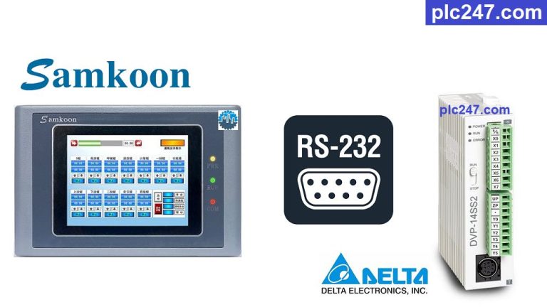Samkoon HMI & Delta PLC "RS232 Communication" Tutorial - plc247.com