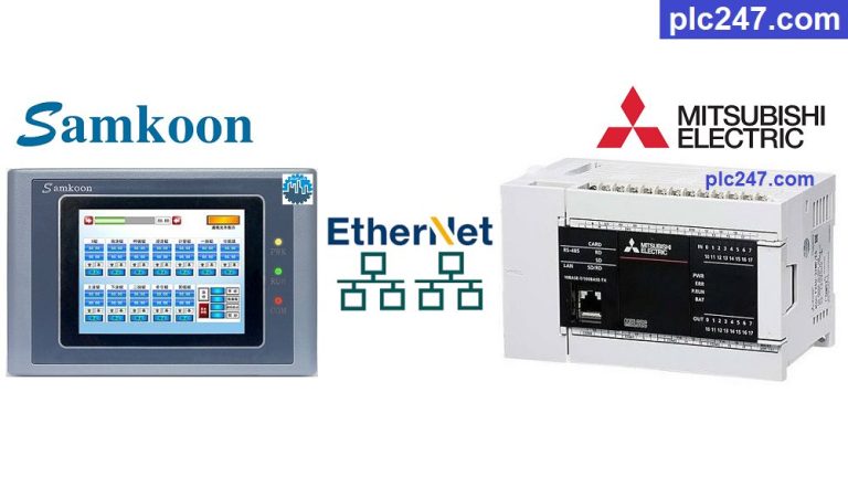 Samkoon HMI & Mitsubishi FX5U "Communication" Tutorial - plc247.com
