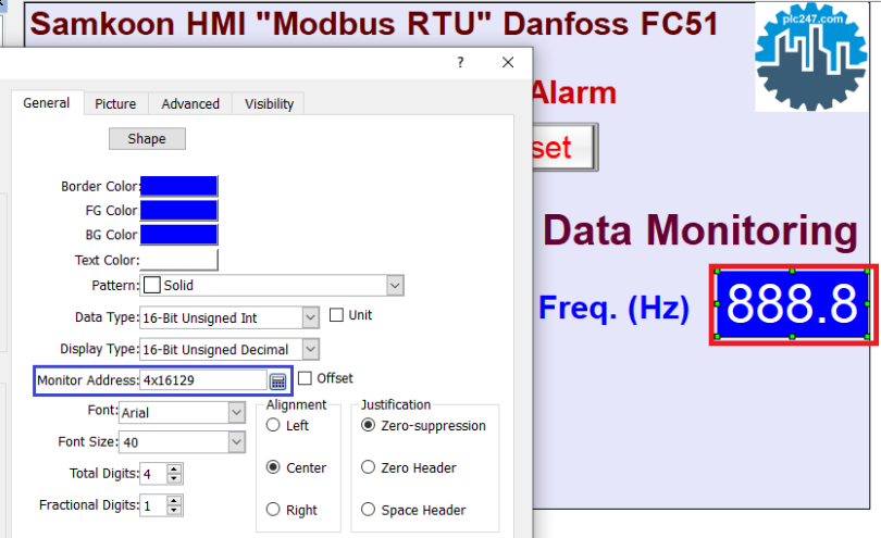 Samkoon HMI "Modbus RTU" Danfoss FC51 Tutorial - plc247.com