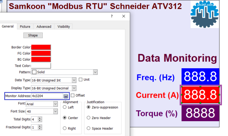 Samkoon HMI "Modbus RTU" Schneider ATV312 Tutorial - plc247.com