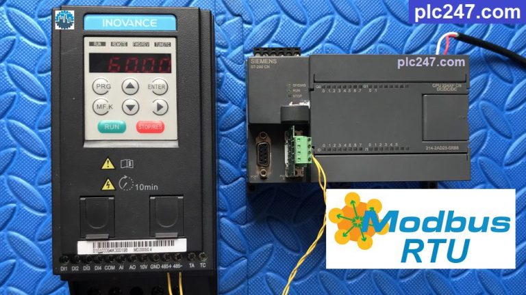 Siemens S7-200 "Modbus RTU" Inovance MD200 VFD - plc247.com