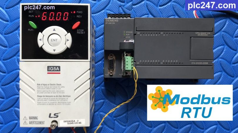 Siemens S7-200 "Modbus RTU" LS iG5A Inverter - plc247.com