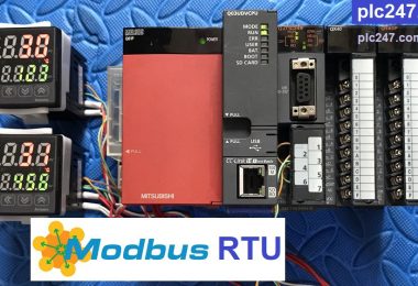 MicroLogix 1400 "Modbus RTU" Mitsubishi FR E720 Tutorial - plc247.com