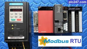 Mitsubishi QJ71C24N "Modbus RTU" Inovance MD200 Tutorial - plc247.com