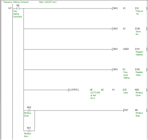 Mitsubishi QJ71C24N "Modbus RTU" INVT GD20 Tutorial - plc247.com