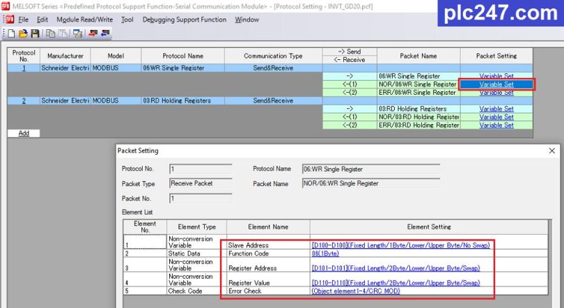 Mitsubishi QJ71C24N "Modbus RTU" INVT GD20 Tutorial - plc247.com